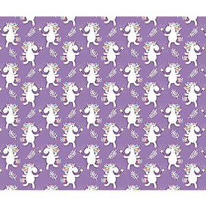 Stesha Party Unicorn Wrapping Paper Girl Birthday Present Gift Wrap, 30 x 20 Inch (3 Sheets)