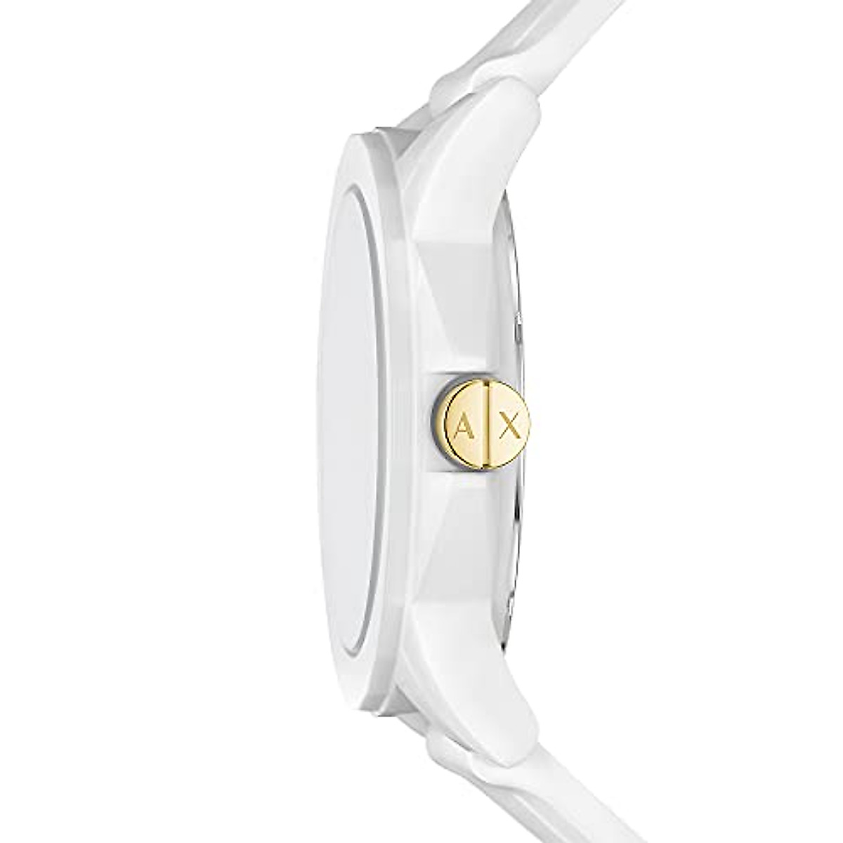 A|X ARMANI EXCHANGE Women's Quartz Watch with Silicone Strap, White, 20 (Model: AX7126)