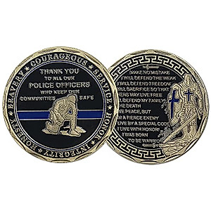 U.S Police Officers Challenge Coin Prayer Thank You Coins