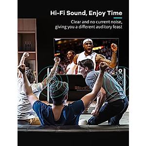 VIOY RCA Splitter Cable (6,5FT/2M), RCA Male to 2 RCA Male Bi-Directional RCA Y Splitter Extension for Subwoofer, Home Theater, AV Receiver, Amplifier, Nylon Braided | Gold Plated Connectors