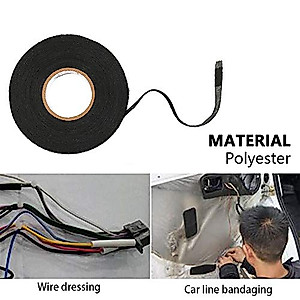 Wire Loom Harness Tape, Wiring Harness Cloth Tape, Adhesive Fabric Tape, High Temperature Resistant Automotive Wiring Harness Tape,(19 mm X 13m,3 Rolls)