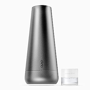 Quip Refillable Mouthwash Starter Kit, 4X Concentrate, Alcohol-Free, Kills Bad Breath Germs, Helps Prevent Cavities, Mint - Slate Metal, 1, 4.0 Fl Oz (920-00117)