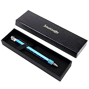 Shulaner 7 in 1 Metal Tech Tool Pen with Ruler, Bottle Opener, Phone Stand, Ballpoint Pen, Stylus and 2 Screw Driver, Multifunction Tool Fit for Men or Women, 4 Color, Pack of 4