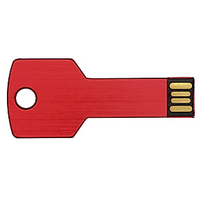 Lot 5 USB Flash Drive 2GB Memory Pen Stick Wholesale Key Shape Bulk Pack (2GB, Red)