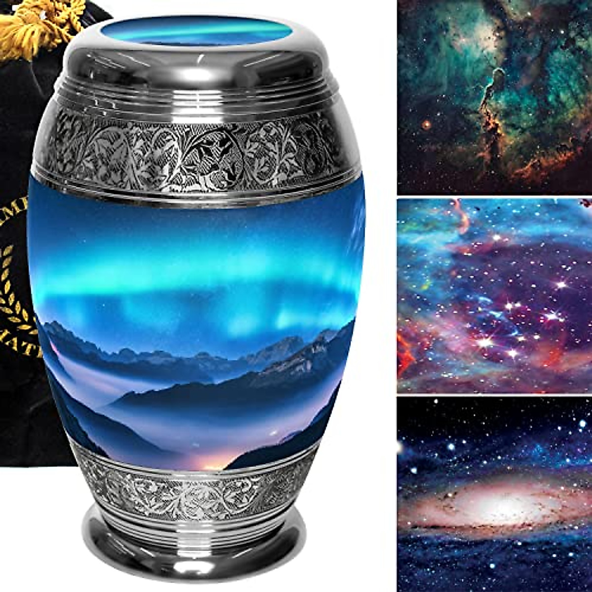 Aurora Borealis Cremation Urns for Adult Ashes for Funeral, Burial ...