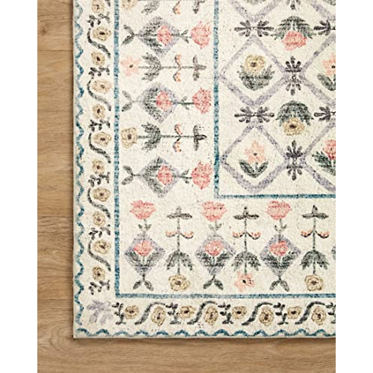 Rifle Paper Co. x Loloi Eden Collection EDE-03 Ivory 2'-6" x 11'-6" Runner Rug
