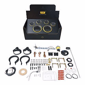 MOTOR METER RACING EVO Series Digital 6 Gauge Set - Blue & Red Switchable LED - 3-3/8" 85mm GPS Speedometer & Tachometer - 2-1/16" 52mm Voltage, Fuel Level, Water Temperature & Oil Pressure