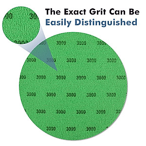 6 Inch 3000 Grit Sanding Disc, GOH DODD 25 Pieces Wet Dry Sandpaper Hook and Loop Sanding Pads for Random Orbital Sander, Automotive, Woodworking, Metal Polishing and Sanding