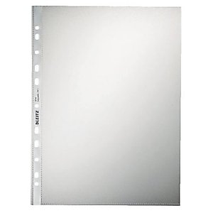 Leitz 4704-00-00 Plastic Pockets A4 / 100 μ Embossed Top Opening PP Pack of 100