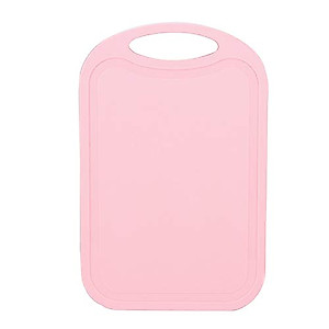 everd1487HH Nonslip Plastic Cutting Board Food Fruit Chopping Block Mat Kitchen Cook Supply with Hanging Hole Light Pink