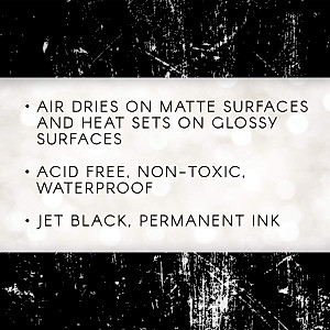 Ranger Archival Ink Pad, Jet Black – Permanent, Waterproof, Acid-Free, Non-Toxic – Won’t Bleed or Smudge – Provides Vivid and Crisp Stamping Results – Air Dry on Matte and Heat Set on Glossy Surfaces