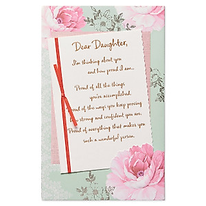 American Greetings Birthday Card for Daughter (Pink Floral)