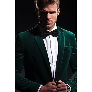 TINYHI Men's Pre-Tied Satin Formal Tuxedo Bowtie Adjustable Length Satin Bow Tie Black One Size