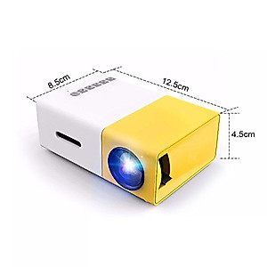 Portable YG300 Mini LED Projector A1 LED LCD Mini Video Projector - Intenational version White/yellow