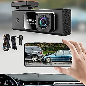 Smart Dash Cam, 1080P FHD Dash Camera for Cars, Smart Dash Camera for Cars, Built-in G-Sensor, WDR, Super Night Vision, Loop Recording, Parking Monitor