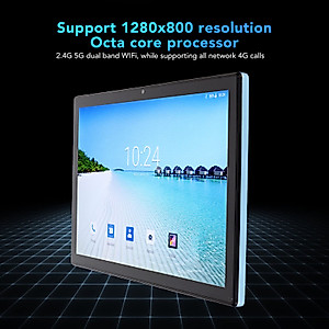 10.1 Inch Tablet for Android 8.1, 1280x800 IPS HD Screen, 2GB RAM 32GB ROM, Dual SIM 4G LTE Calling Tablet, Bluetooth WiFi Octa Core CPU Gaming Tablet (Blue)