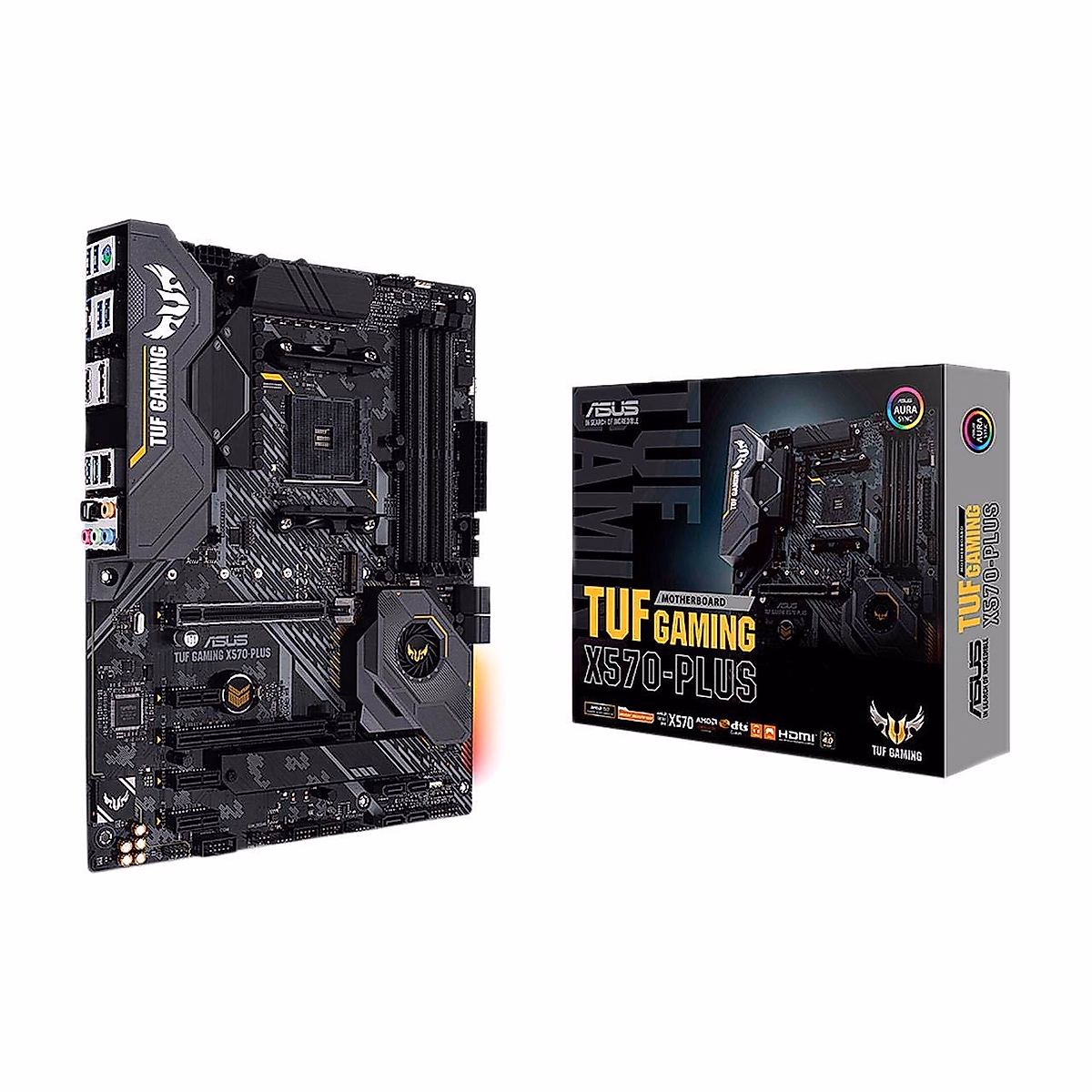 ASUS AM4 TUF Gaming X570-Plus AM4 Zen 3 Ryzen 5000 & 3rd Gen Ryzen ATX Motherboard with PCIe 4.0, Dual M.2, 12+2 with Dr. MOS Power Stage, HDMI