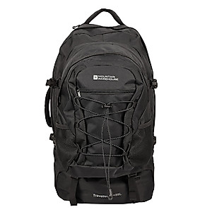 Mountain Warehouse Traveller 60 + 20L Travel Backpack - Detachable Black