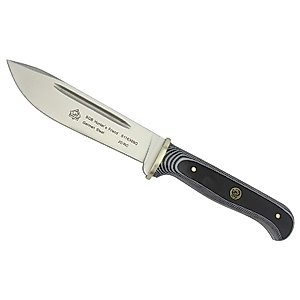 Puma SGB Hunter's Friend Layered Black G10 Hunting Knife with Leather Sheath