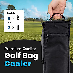 Liquid Spectrum - Golf Cooler Bag, Insulated Soft Cooler for 6pcs Cans of Beer or Soda, Portable Cooler Bag for Travel, Camping, Outdoor Sports, Discreet Golf Accessories for Drinks