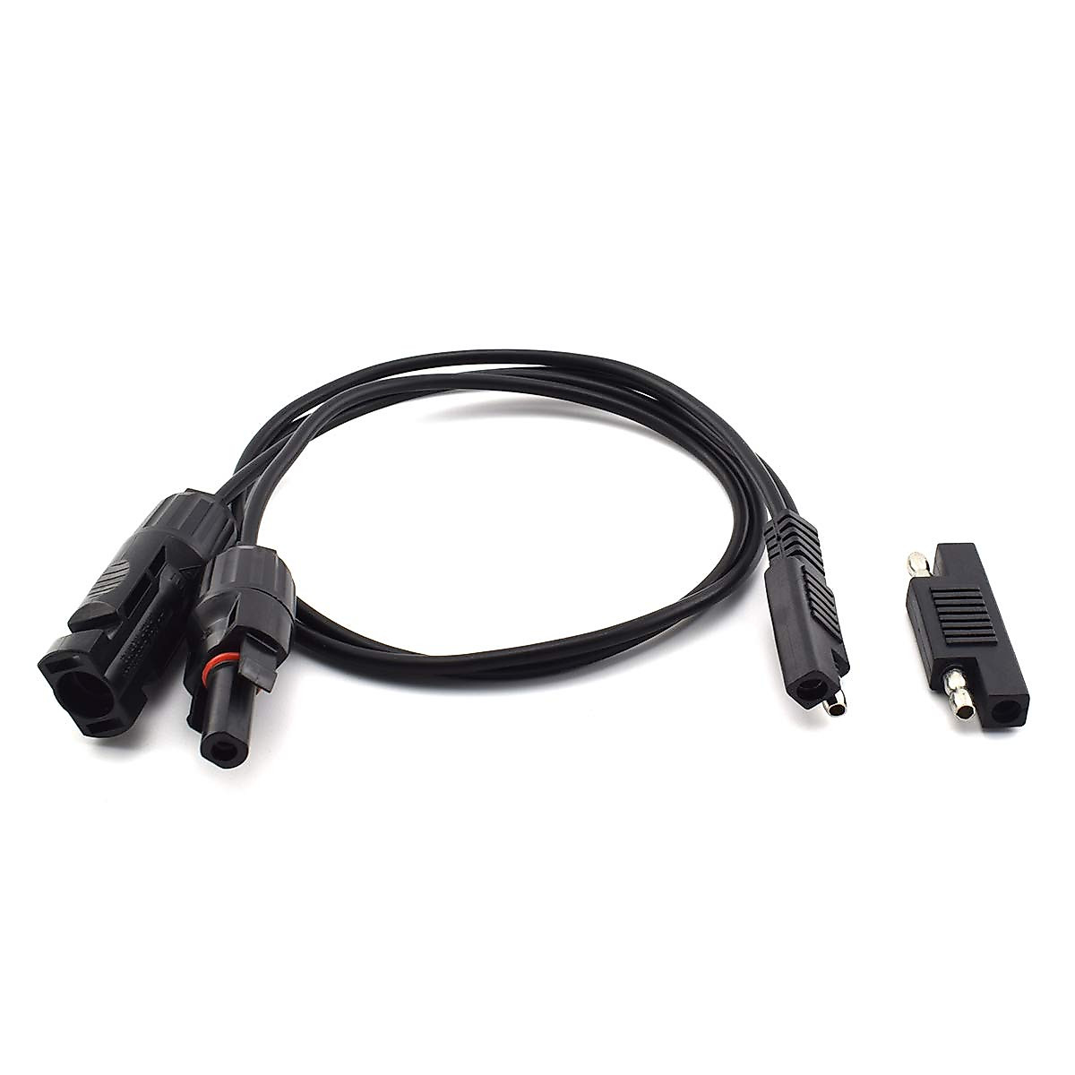 SDTC Tech 14AWG 20A Solar Panel Extension Cable and Polarity Reverse Connector Charger Kit - 24 inch / 60 cm