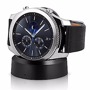 Samsung Gear S3 Classic SM-R770 Smartwatch - Black Leather w/ Large Band (Renewed)