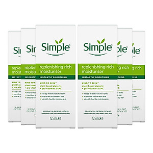 6 x Simple Kind to Skin Replenishing Rich Moisturiser 125ml