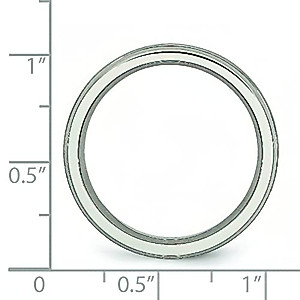 Titanium 6mm Brushed Wedding Ring Band Size 7