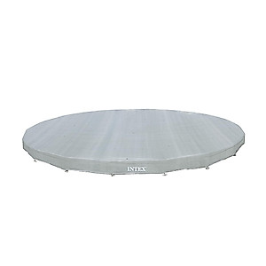 INTEX 28041E Deluxe Pool Cover: for 18ft Round Ultra XTR Pools – Includes Rope Tie – UV-Resistant – 8in Overhang – Snug Fit
