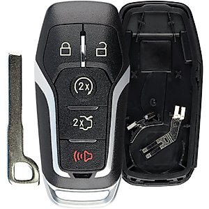 KeylessOption Keyless Entry Remote Smart Key Fob Shell Case for Ford Fusion Mustang Edge M3N-A2C31243800