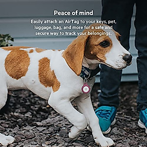 Belkin Apple AirTag Secure Holder with Key Ring - Durable Scratch Resistant Case With Open Face & Raised Edges - Protective AirTag Keychain Accessory For Keys, Pets, Luggage, Backpacks - Pink