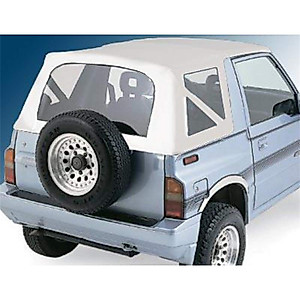 Smittybilt Replacement Soft Top with Clear Windows and No Upper Doors (White) - 98752