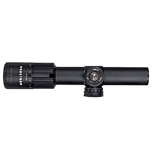 Monstrum Alpha Series 1-4x24 First Focal Plane FFP Rifle Scope with MOA Reticle | Black