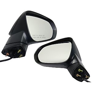 Kool Vue Driver & Passenger Side Power Heated Mirrors for Lexus RX350 2016-2019 Manual Fold With Signal Light & Memory Paintable Canada Built Vehicle
