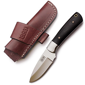 GCS Handmade Micarta Handle D2 Tool Steel Tactical Hunting Knife with leather sheath Full tang blade designed for Hunting & EDC GCS 303