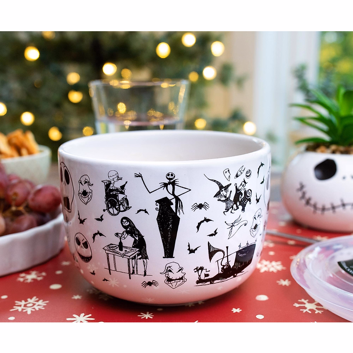 Disney The Nightmare Before Christmas Scary Citizens Ceramic Soup Mug With Lid