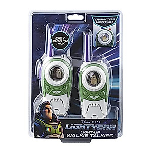 Disney Pixar Lightyear Toy Walkie Talkies for Kids, Indoor and Outdoor Toys for Kids with Light Up Graphics