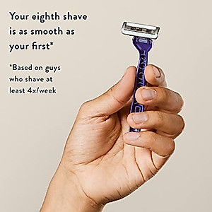 Harry's Men's Disposable Razors, 3-Blade Razors with Lubricating Strip and Pivoting Head, 10 count