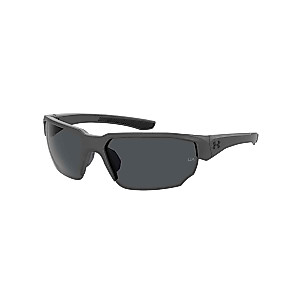 Under Armour Blitzing UA0012/G/S 0R6S/IR 70MM Grey/Black/Grey Special Shape Sunglasses for Men + BUNDLE With Designer iWear Eyewear Kit