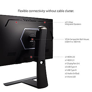 ViewSonic XG320U 32 Inch 4K UHD 1ms 150Hz Gaming Monitor with FreeSync Premium Pro, HDR 600, HDMI, DisplayPort, USB, and Advanced Ergonomics