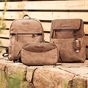 Petunia Pickle Bottom Companion Diaper Clutch | Clutch with Fold-Out Changing Pad | Diaper Clutch | Small Baby Diaper Bag | Stylish Diaper Clutch for On-The-Go Moms and Dads | Brioche