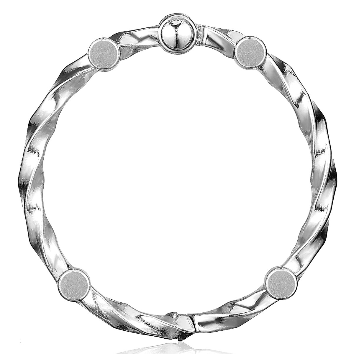 CHICTIE Chrome Shower Curtain Rings, Silver Rustproof Decorative Shower Hooks, Set of 12 Premium Metal Shower Rings Hangers HK5# Circle Ring Design