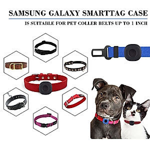 AMOK Silicone Case Holder for Galaxy Smarttag ，Samsung Smart tag+Plus (2 Pack) Item Finder GPS Tracker Tags for Pets, Luggage，Dogs, Cats, and Children,Compatible with Collars & Straps up to 1 inch