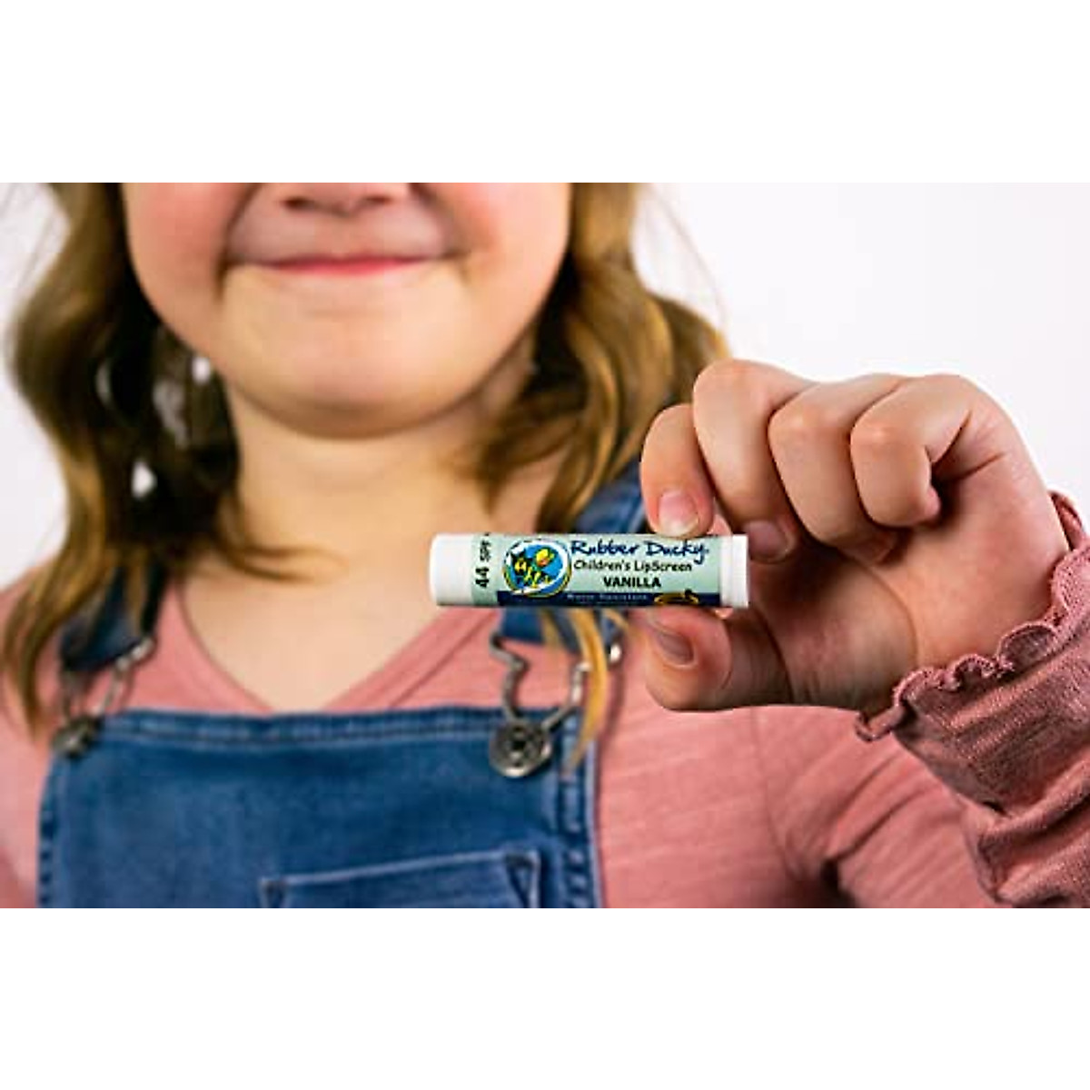 Rubber Ducky - Kid's SPF 44 Lip Balm - Moisturizing Vitamin E Sunscreen For Lips - All Season Broad Spectrum UV Protection - Waterproof 80 Mins -NO-OX Protectant - Clear - Vanilla (3 Packs)