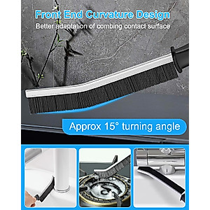 CODOGOY Crevice Cleaning Brush 3 Pack Multifunctional Gap Cleaning Brush Tool Bathroom Gap Brush Grout Cleaner Brush Hard Bristle Crevice Black Cleaning Brush