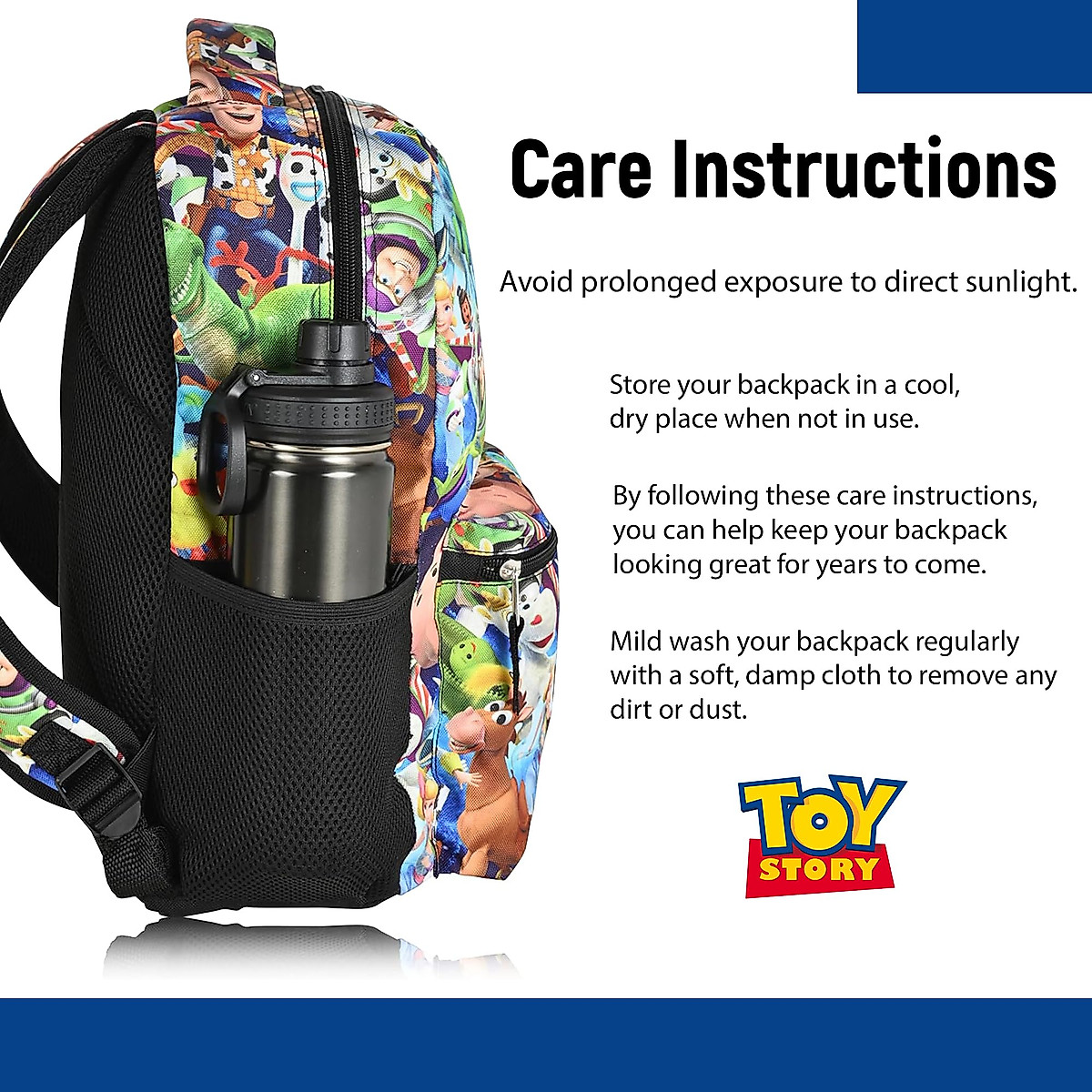 Disney Toy Story Backpack For Kids | Woody, Buzz Lightyear Bookbag For Toddlers, Boys, Girls | Officially Licensed Pixar Backpacks For Toys