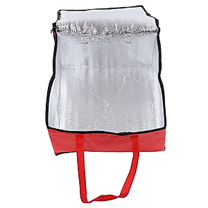 Gavigain Insulated Catering Bag, Portable Pizza Delivery Bag Large Capacity Thermal Insulation Oil Proof Door Dash Catering Bag for Car, Camping (12 inches (40 * 40 * 24CM))