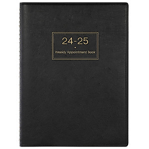 2024-2025 Appointment Book - Large Weekly Monthly Appointment Book 2024-2025, 8.5" x 11", Jul 2024 - June 2025, 2024-2025 Planner with 15-Minute Interval - Black