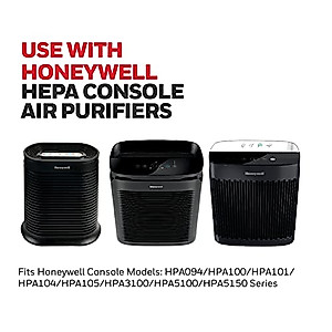 Honeywell HEPA Air Purifier Filter Kit – Includes 1 HEPA R Replacement Filter and 4 A Carbon Pre-Cut Pre-Filters – Airborne Allergen Air Filter Targets Wildfire/Smoke, Pollen, Pet Dander, and Dust