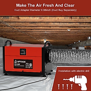 APTOOK 140 Pint Commercial Dehumidifier, Crawl Space Dehumidifier with drain Hose for Basements, Flood Repair Water Damage Restoration, Auto Defrost, Memory Starting